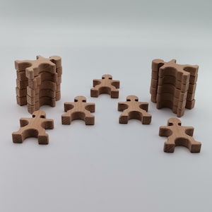 Wooden Flockmen|wooden Stacking and Balancing Toy|acrobat Men Natural ...