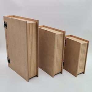 Unfinished Wooden Book Shaped Box|wooden Decor|ready to Paint, Varnish ...