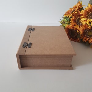 Unfinished Wooden Book Shaped Box|wooden Decor|ready to Paint, Varnish ...