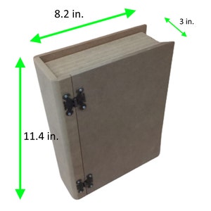 Unfinished Wooden Book Shaped Box|wooden Decor|ready to Paint, Varnish ...