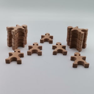 Wooden Flockmen|wooden Stacking and Balancing Toy|acrobat Men Natural ...