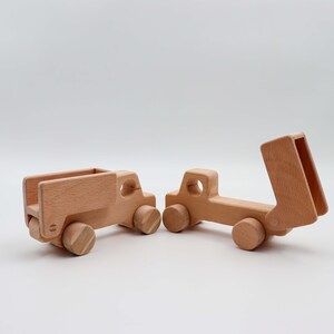 Wooden Tipper Truck Toy|natural Wood Toy Dump Truck|educational ...
