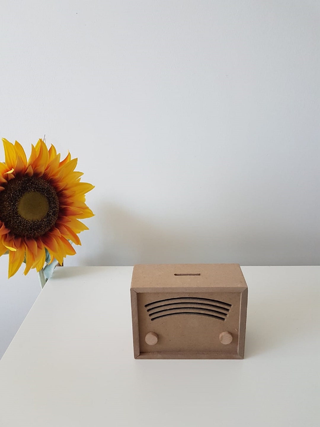 Unfinished Wooden Money Box|radio Shaped Wooden Decor|ready to Paint ...