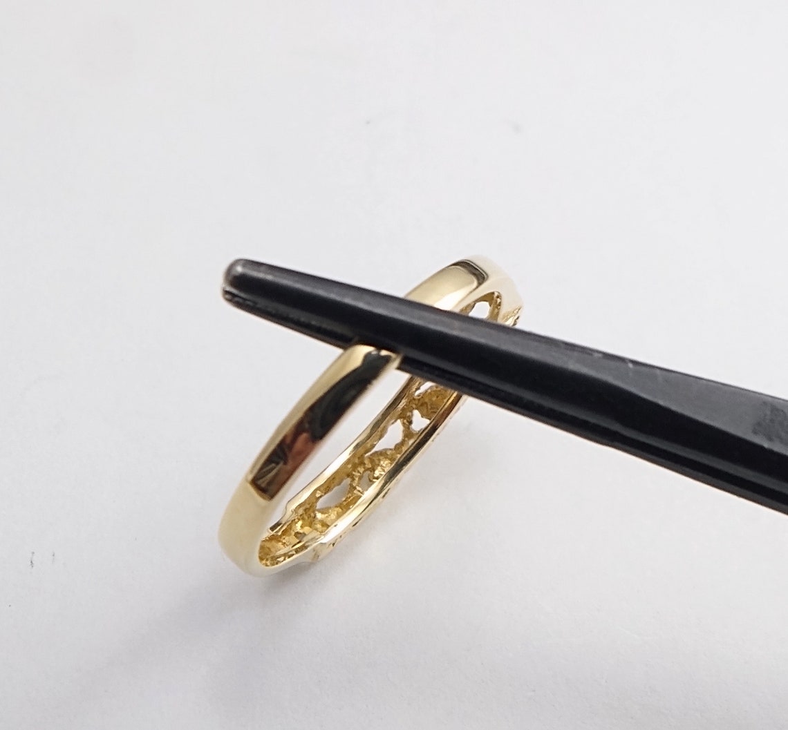 14K Yellow Gold Estate Open Weave Ring - Etsy