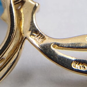 14K Yellow Gold Vintage Pear Shape Blue Topaz Enhancer Necklace - Etsy