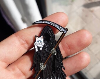 Grim Reaper Enamel Pin - Etsy