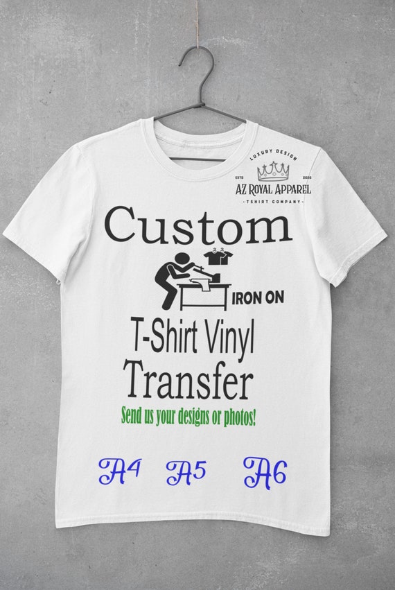 Custom Iron On Tshirt Transfer custom Heat Transfer Vinyl | Etsy