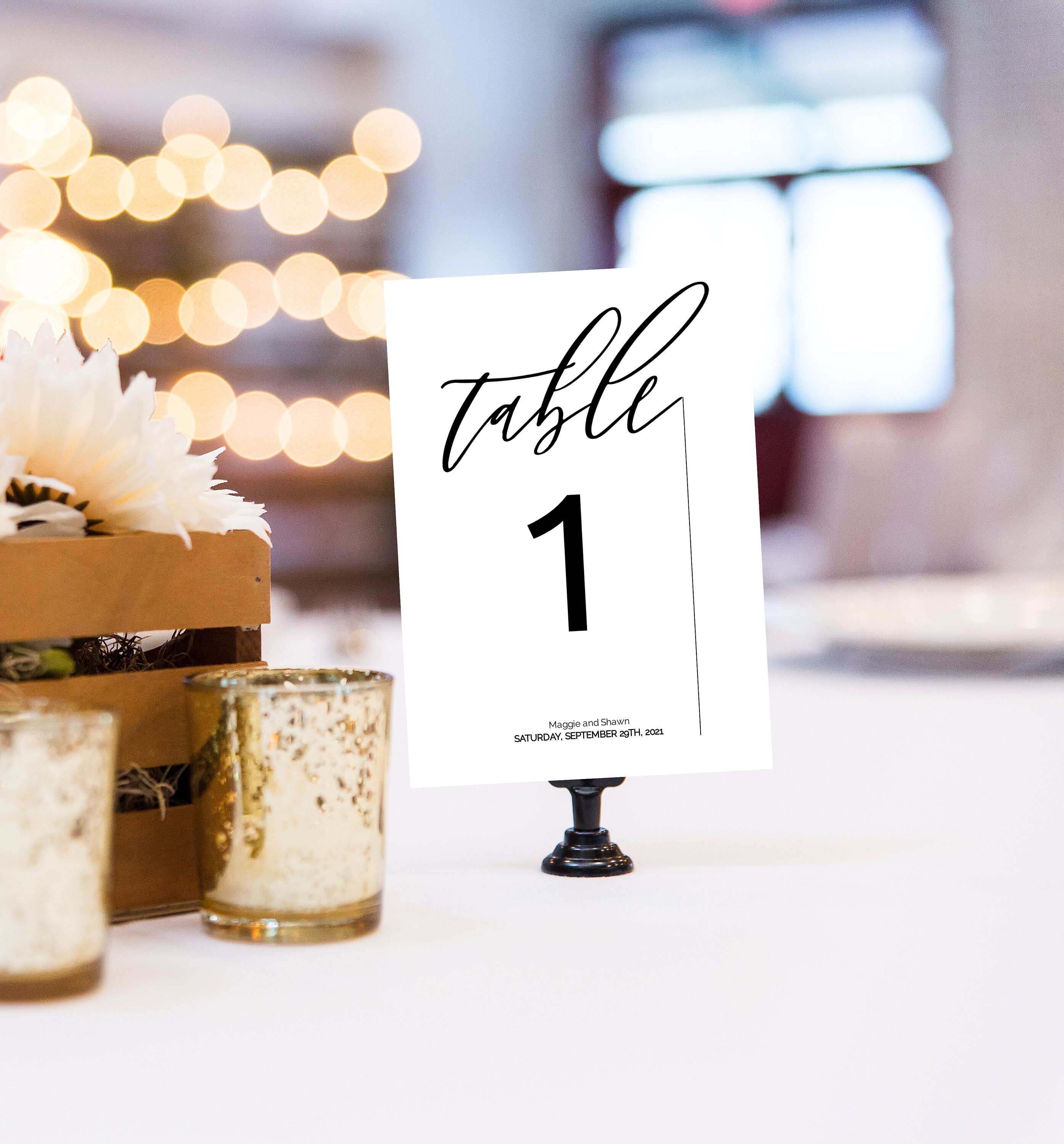 Design Your Own Custom Reception Table Number Signs Black And Etsy