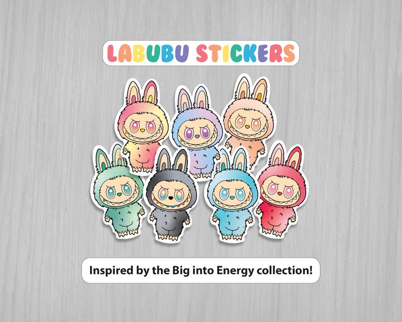 LABUBU Stickers – Printable PDF Sticker Set | Big Into Energy Stickers ...