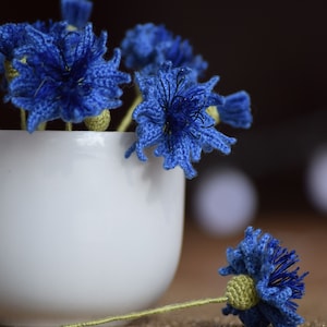 Crochet Cornflower Pattern - Crochet Flower Pattern - Etsy