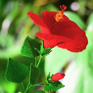 Crochet Hibiscus Pattern - Crochet Flower Pattern - Etsy