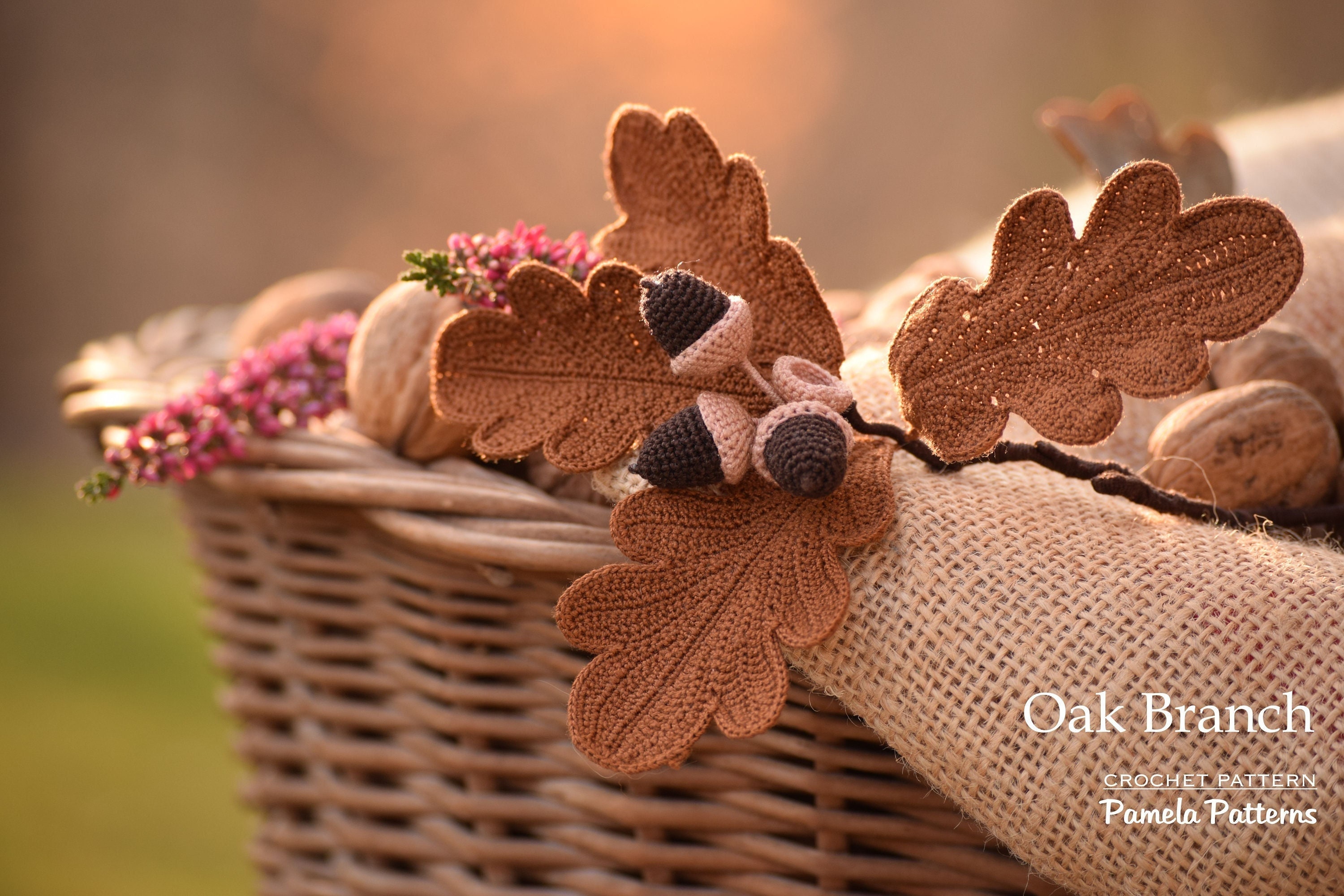 Oak Branch Crochet Pattern Crochet Pattern for Oak Leaf and | Etsy