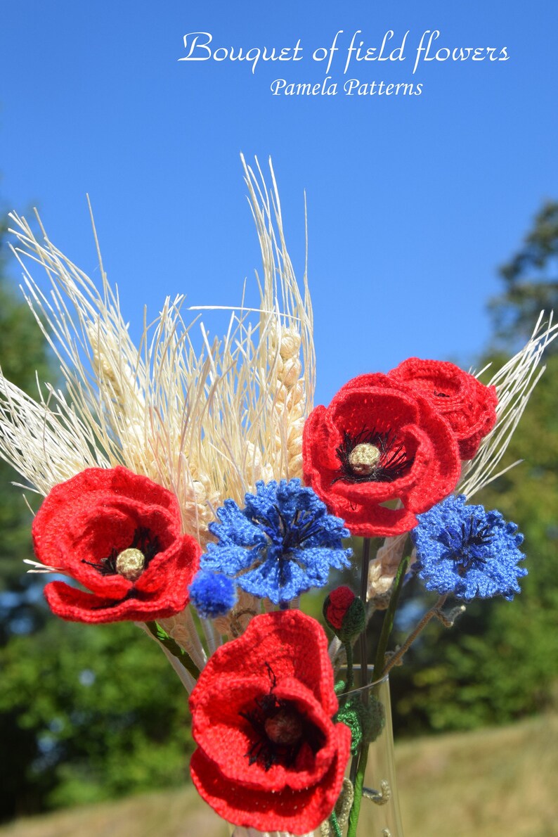 Crochet Cornflower Pattern Crochet Flower Pattern | Etsy