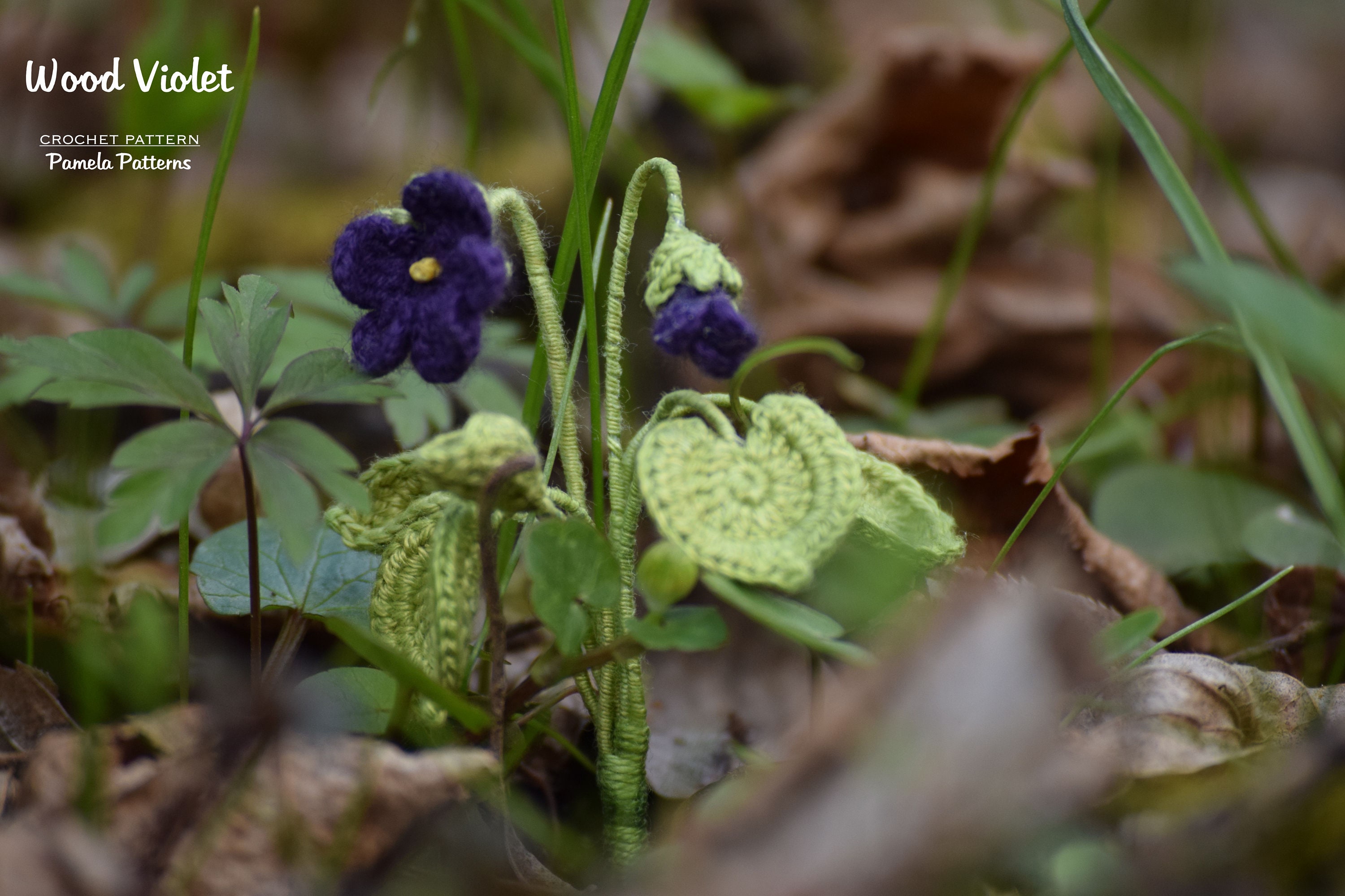 Crochet Wood Violet SweetViolet Crochet Flower Pattern | Etsy