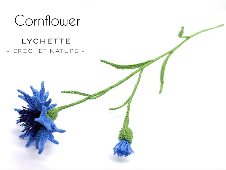 Crochet Cornflower Pattern - Crochet Flower Pattern - Etsy Canada