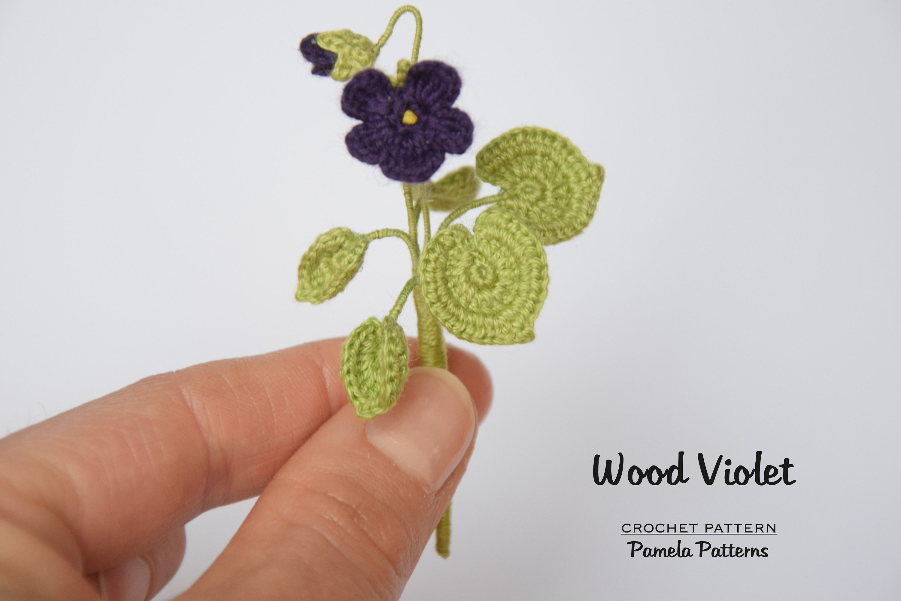 Crochet Wood Violet SweetViolet Crochet Flower Pattern | Etsy