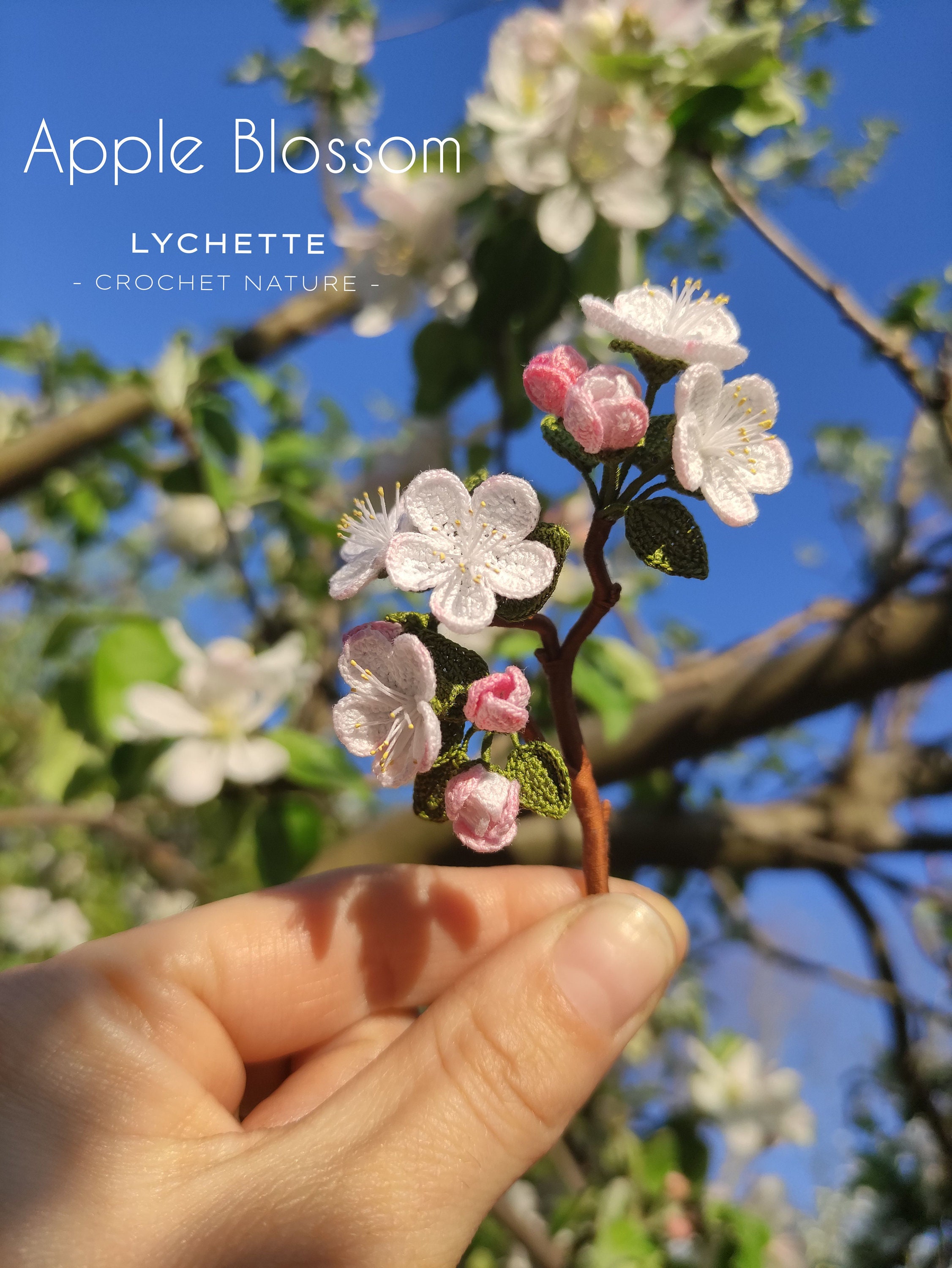 Crochet Apple Blossom Pattern Crochet Flower Pattern - Etsy