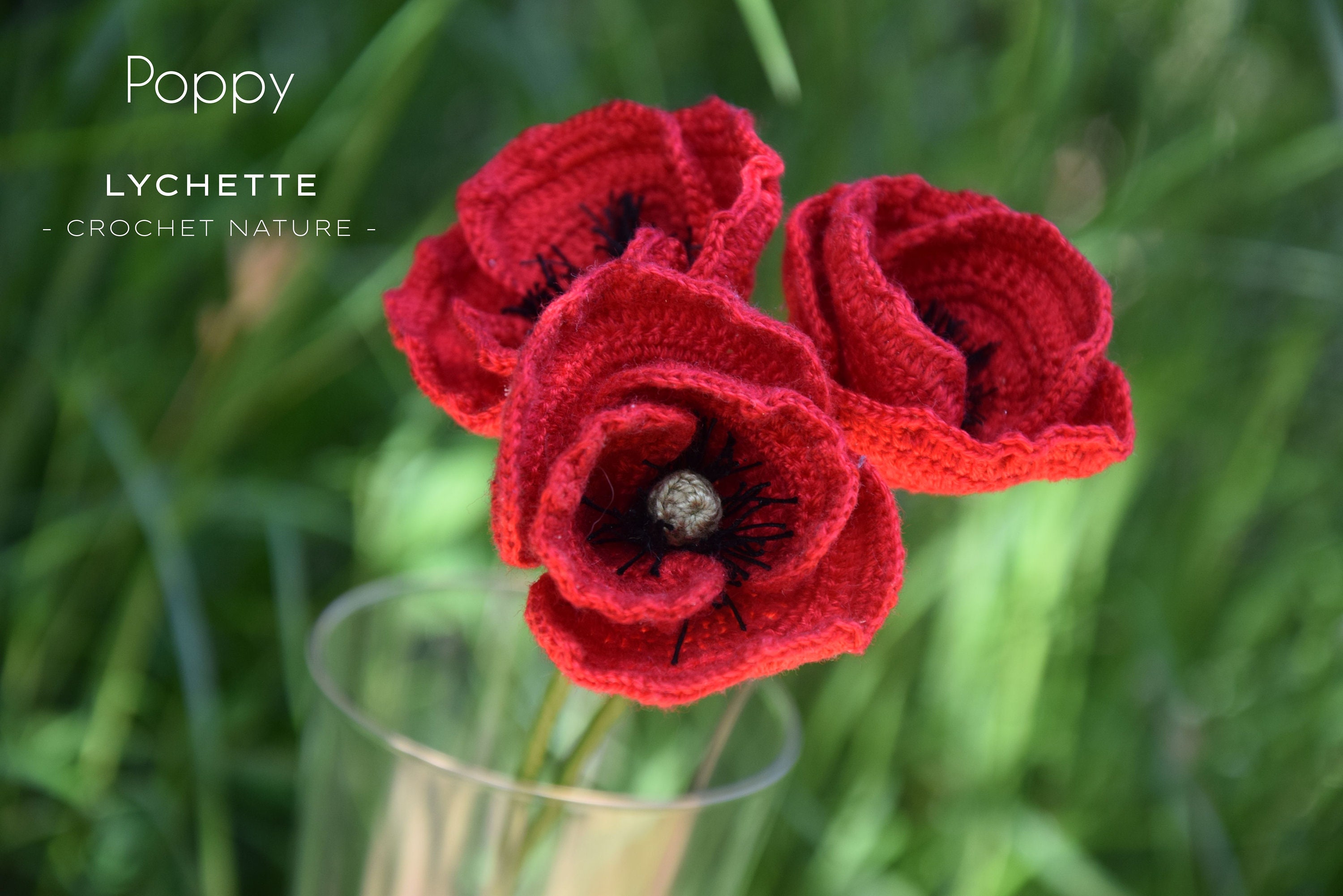Crochet Flower Pattern for Poppy Flower - Etsy