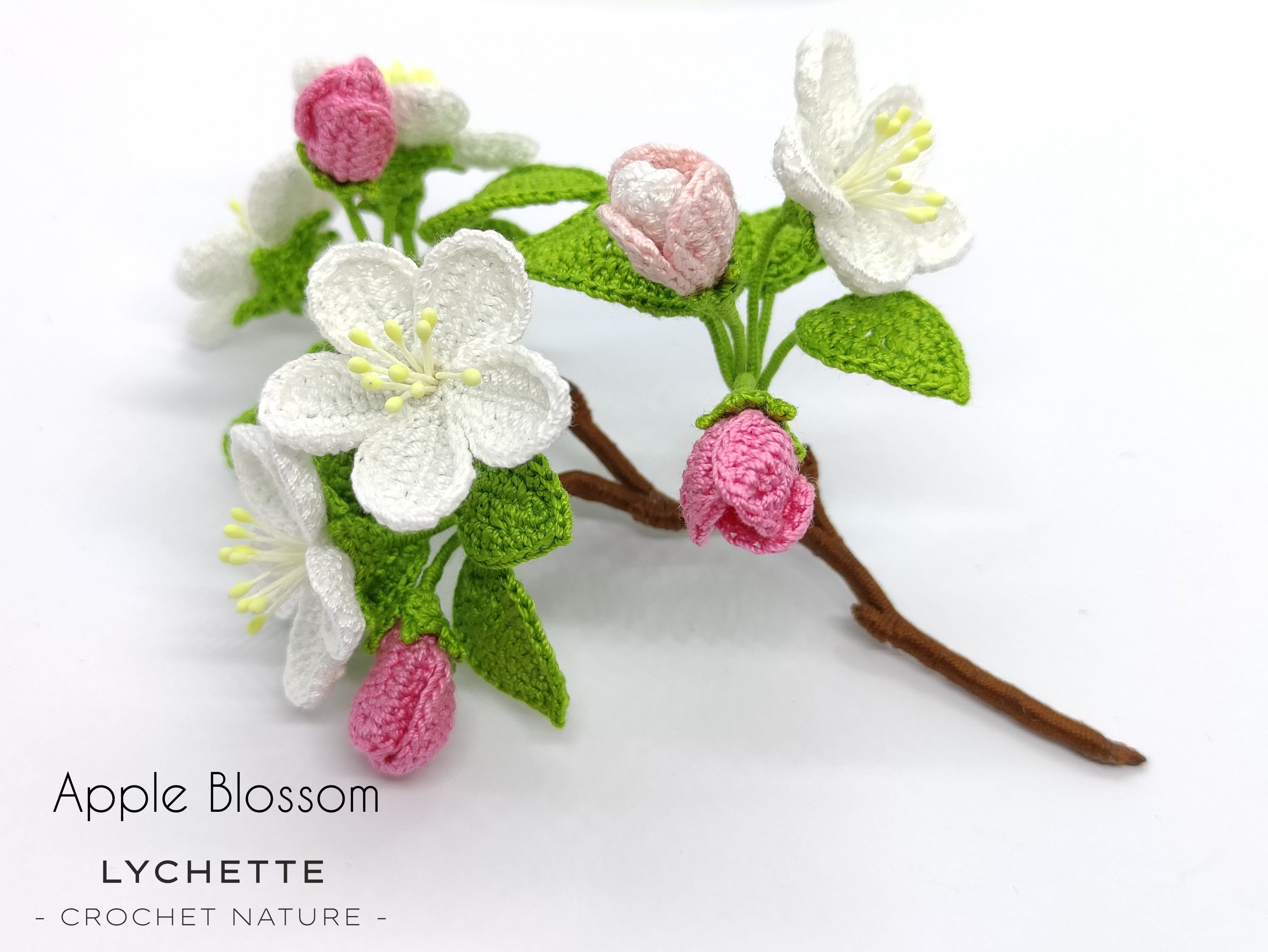Crochet Apple Blossom Pattern Crochet Flower Pattern Etsy
