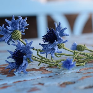 Crochet Cornflower Pattern - Crochet Flower Pattern - Etsy