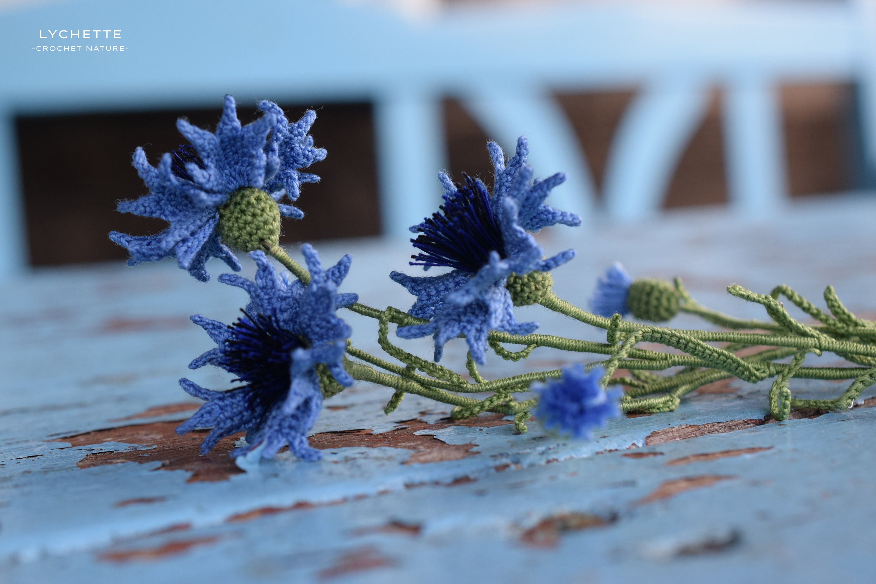 Crochet Cornflower Pattern - Crochet Flower Pattern - Etsy
