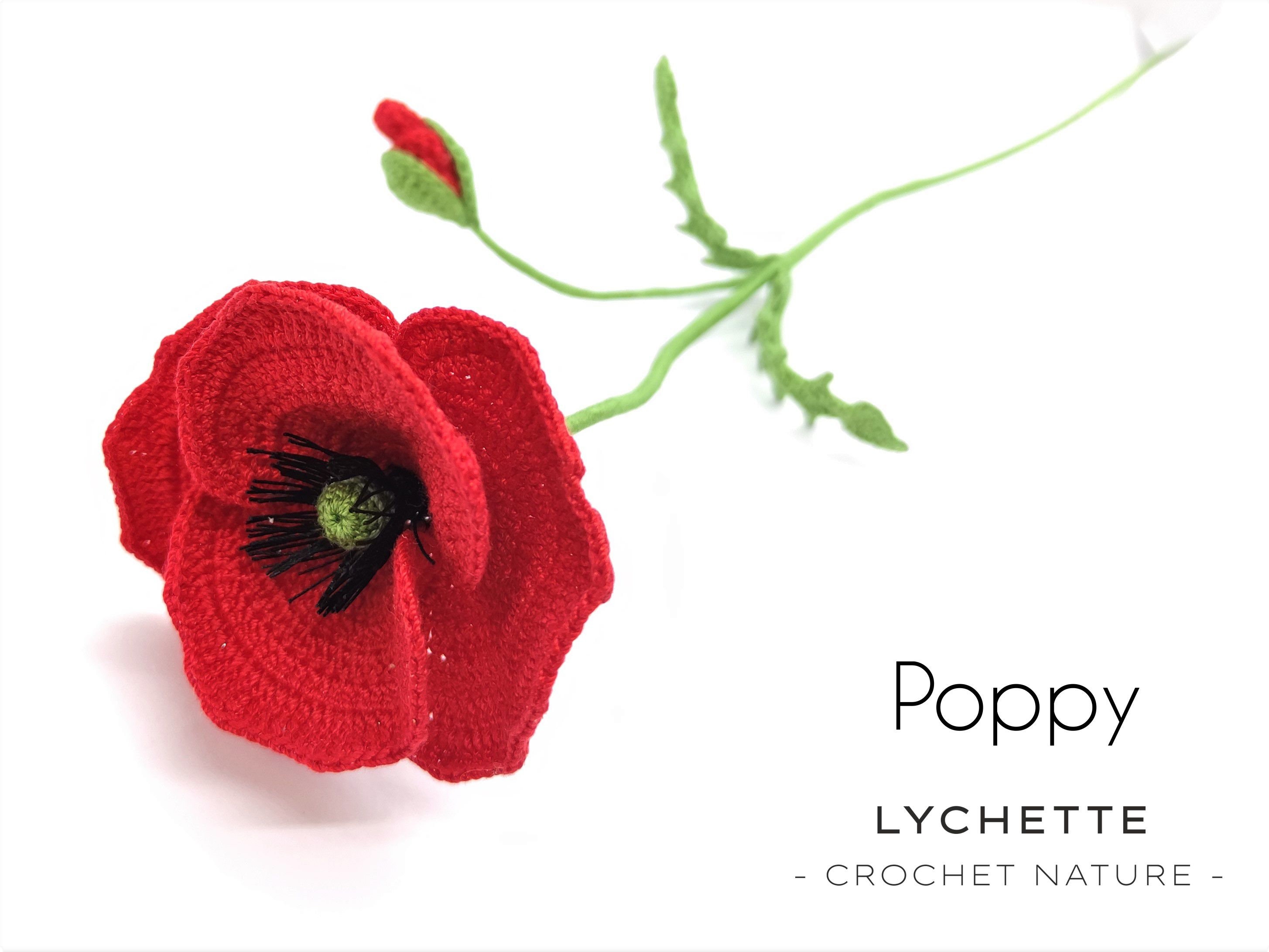 Crochet Flower Pattern for Poppy Flower - Etsy