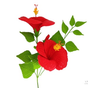 Crochet Hibiscus Pattern - Crochet Flower Pattern - Etsy