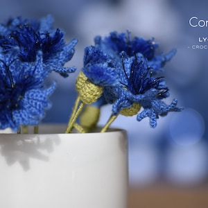 Crochet Cornflower Pattern - Crochet Flower Pattern - Etsy Canada