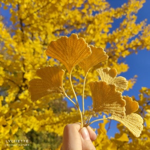 Crochet Ginkgo Biloba Leaf Pattern, Crochet Fall Leaves - Etsy