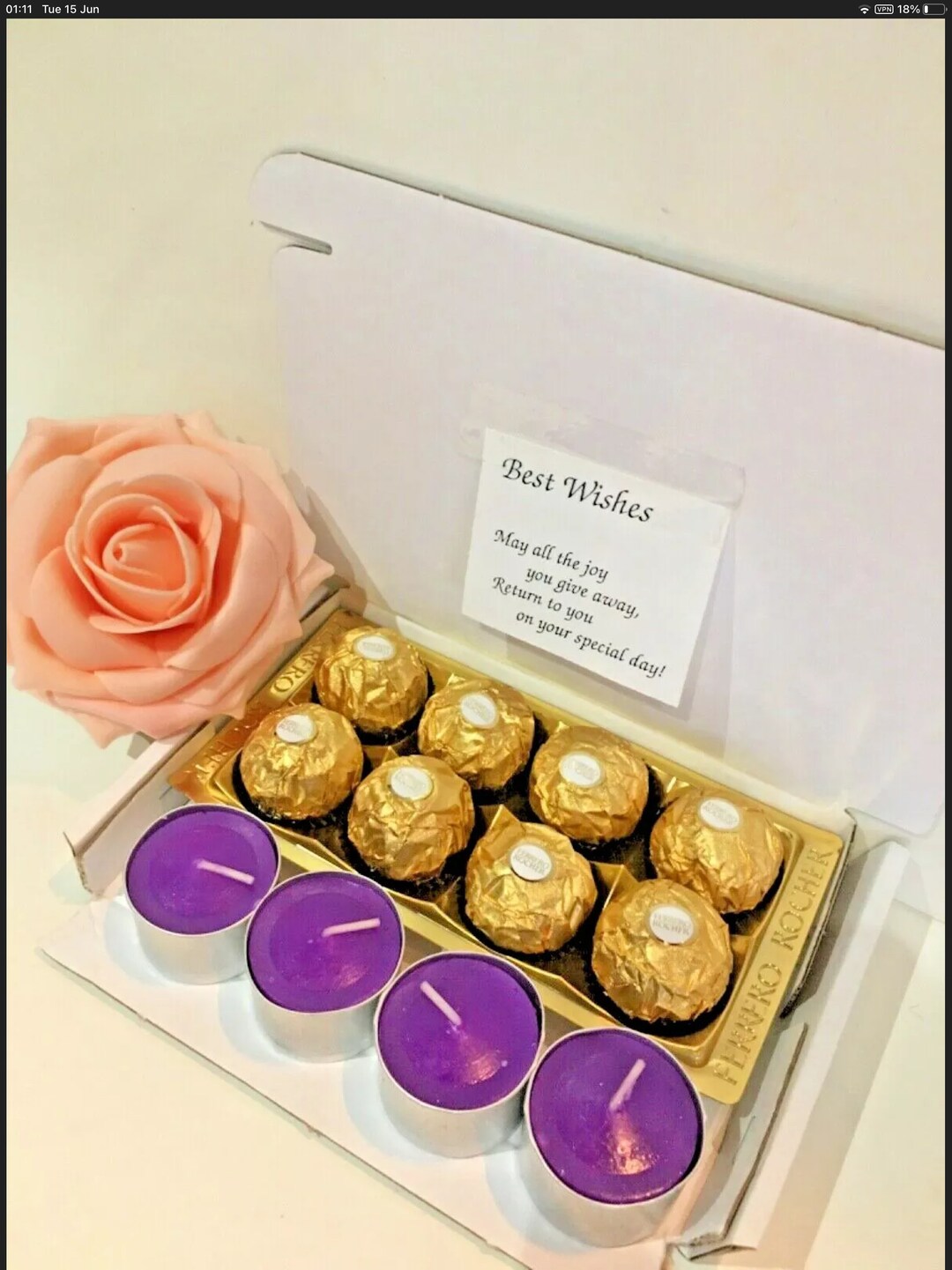 Ferrero Rocher Gift Box Hamper Birthday Sweet Candy Fathers Day Present ...