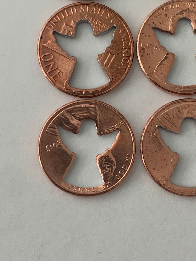 25 Angel Cut Pennies With Angel Cut Out Penny Pennys From Heaven Lucky ...