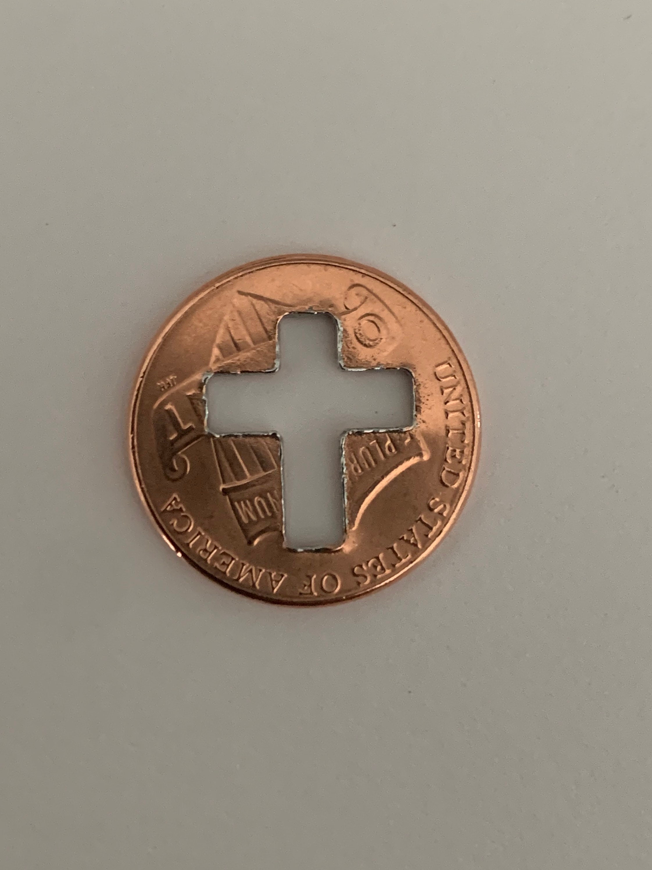 25 Cross Cut Pennies With Cross Cut Out Penny Pennys From Heaven Lucky ...