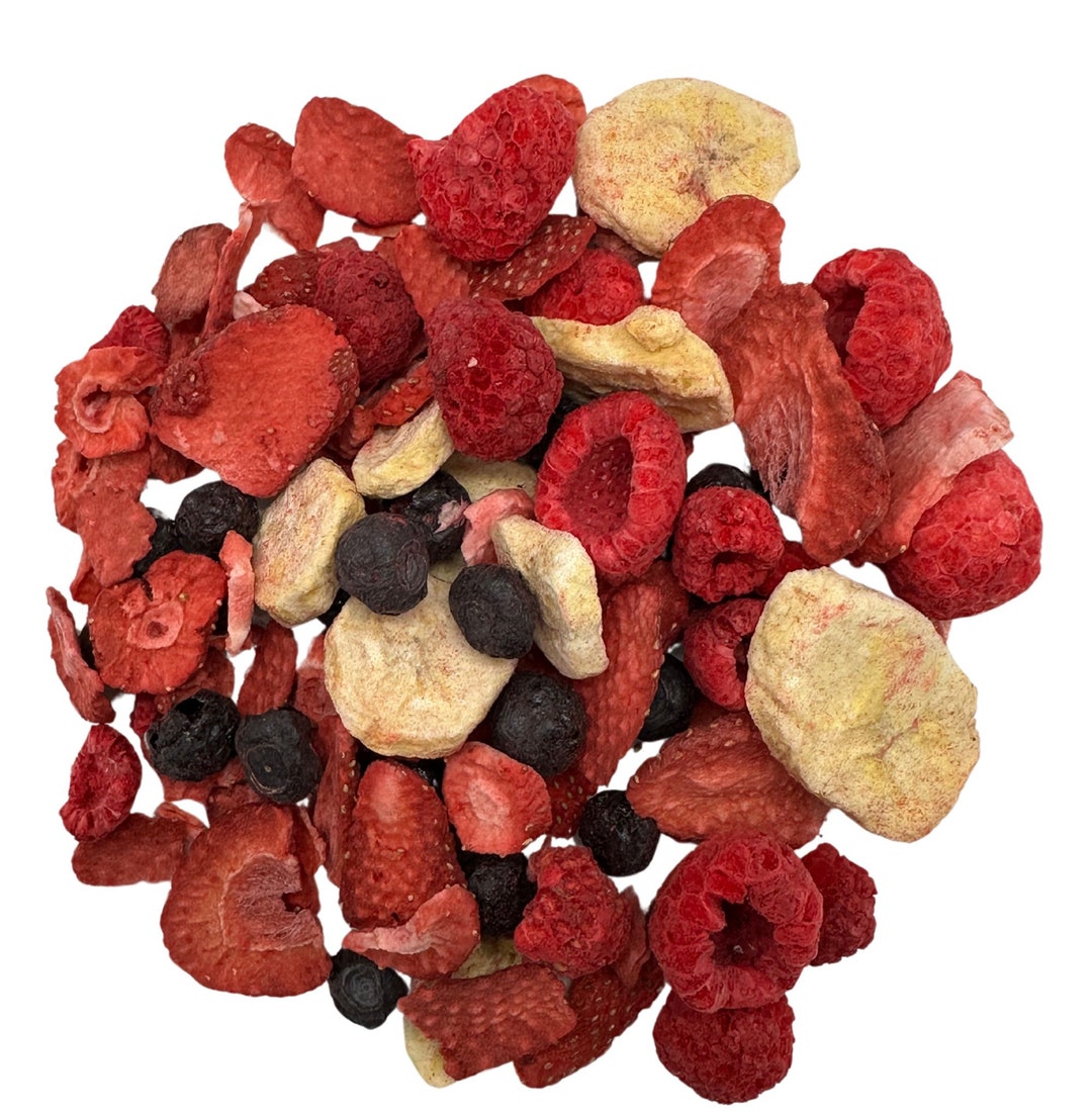 Freeze Dried Fruit Medley Mix-bananas, Strawberries, Blueberries ...