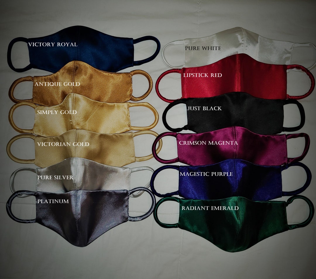 True Colourz Satin Face Mask by Seng Designs - Etsy