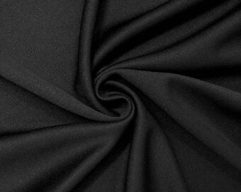 Black Scuba Double Knit Fabric 100% Polyester 58/60'' Wide Sold by the ...
