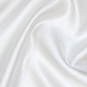 White Lamour Satin (mystique Satin), Medium Shine Polyester Satin for ...