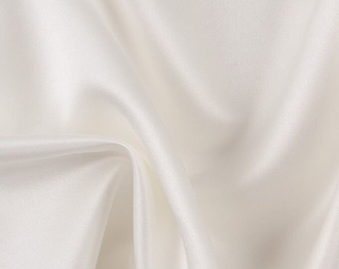Matte Satin Fabric by the Yard, Dull Satin Yardage, Wedding Bridal ...