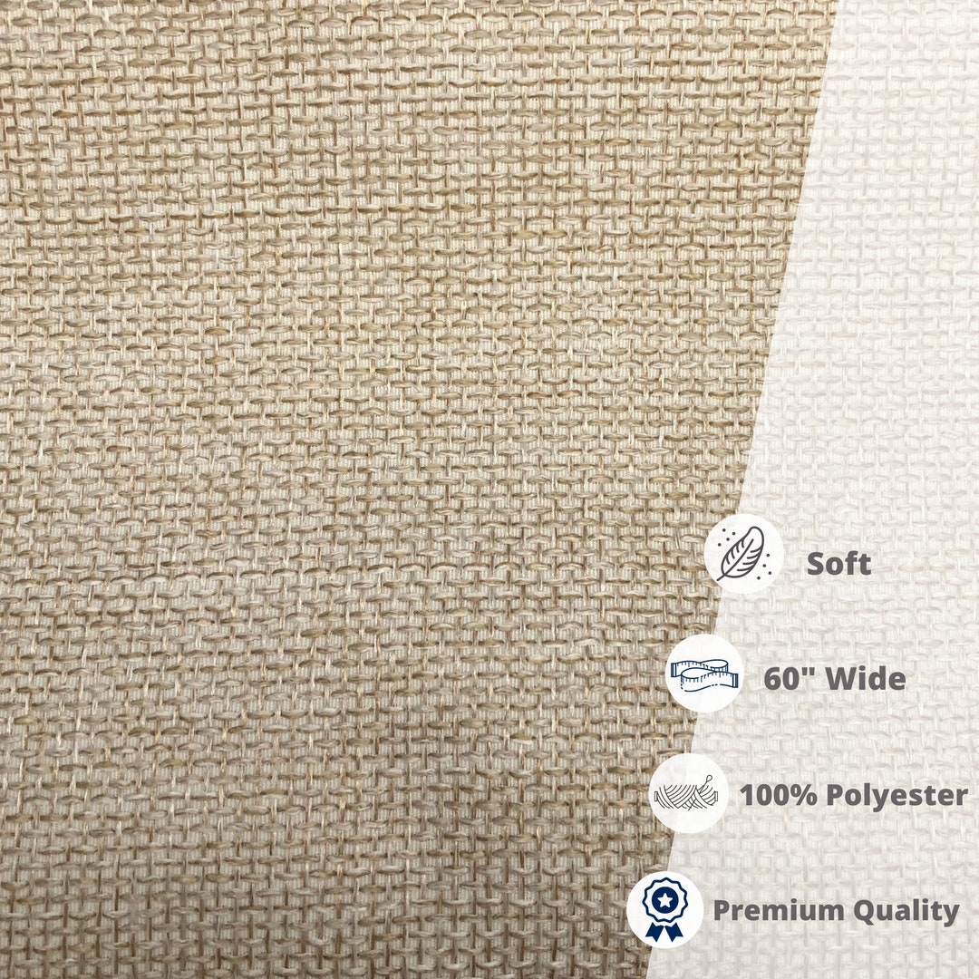 Poly Faux Burlap Fabric by Yard | Wheat Polyester Faux Burlap Fabric ...