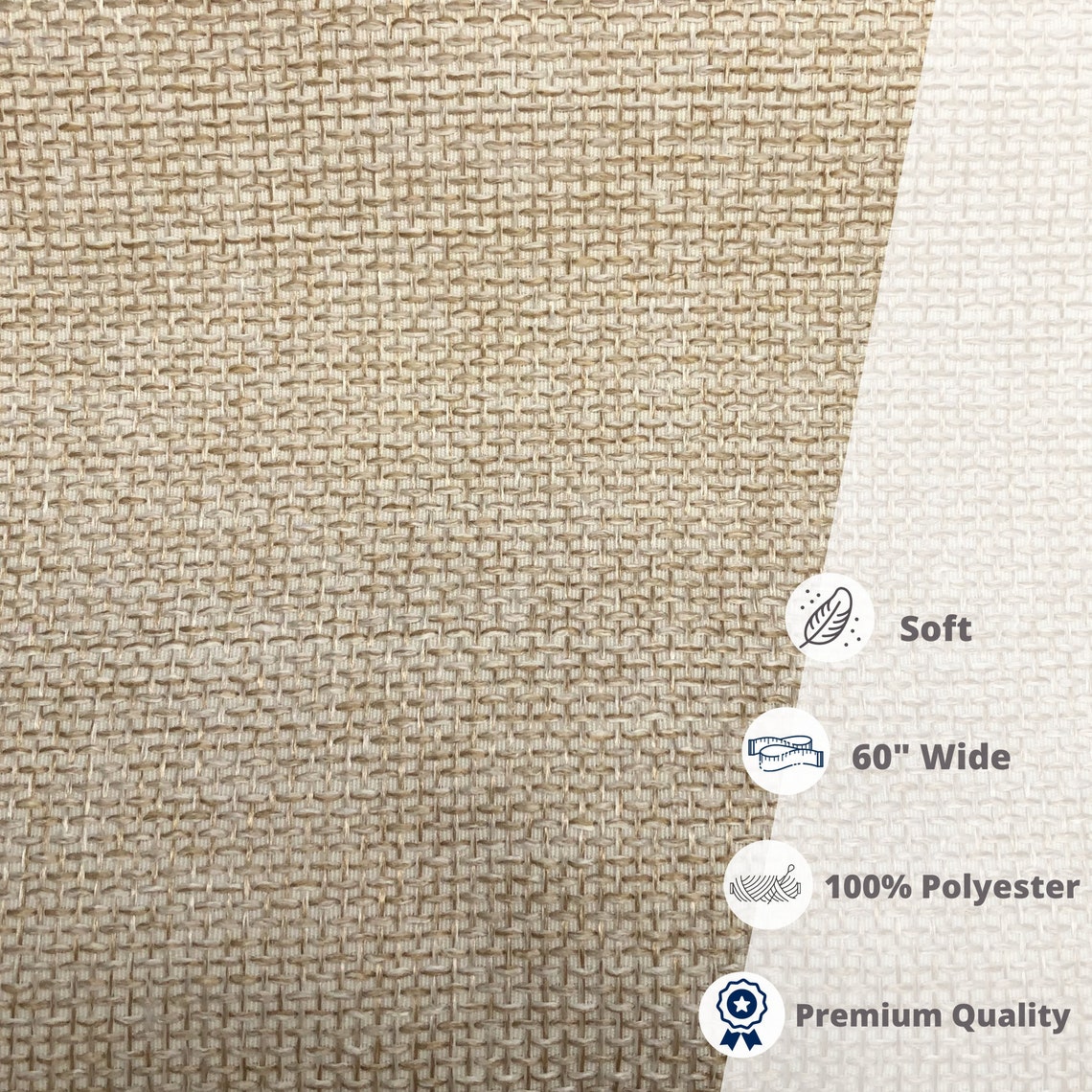 Poly Faux Burlap Fabric by Yard Wheat Polyester Faux Burlap - Etsy
