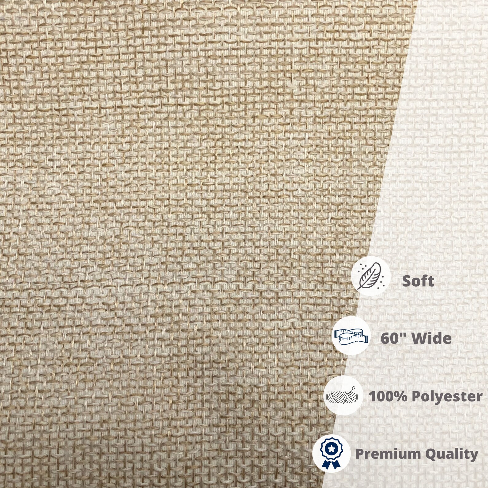 Poly Faux Burlap Fabric by Yard Wheat Polyester Faux Burlap - Etsy