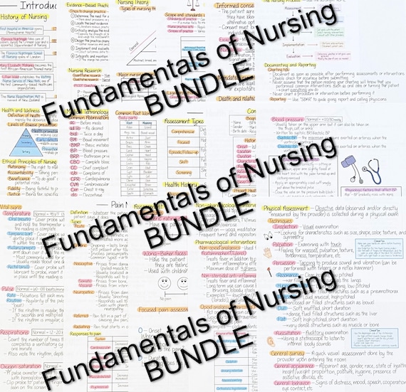 Fundamentals Bundle Pack Nursing Study Guide - Etsy