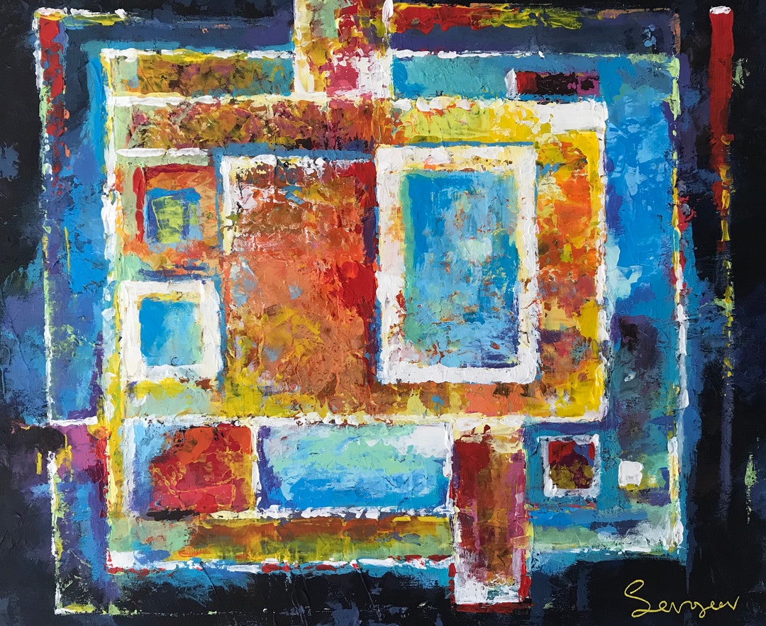 Abstracts, Art, Squares, Boxes, - Etsy