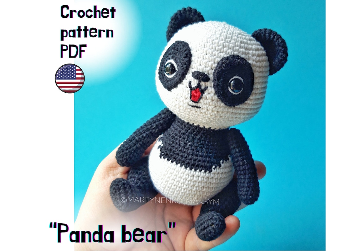 Panda Crochet Pattern – Cute Amigurumi Animal Toy – Easy PDF Tutorial ...