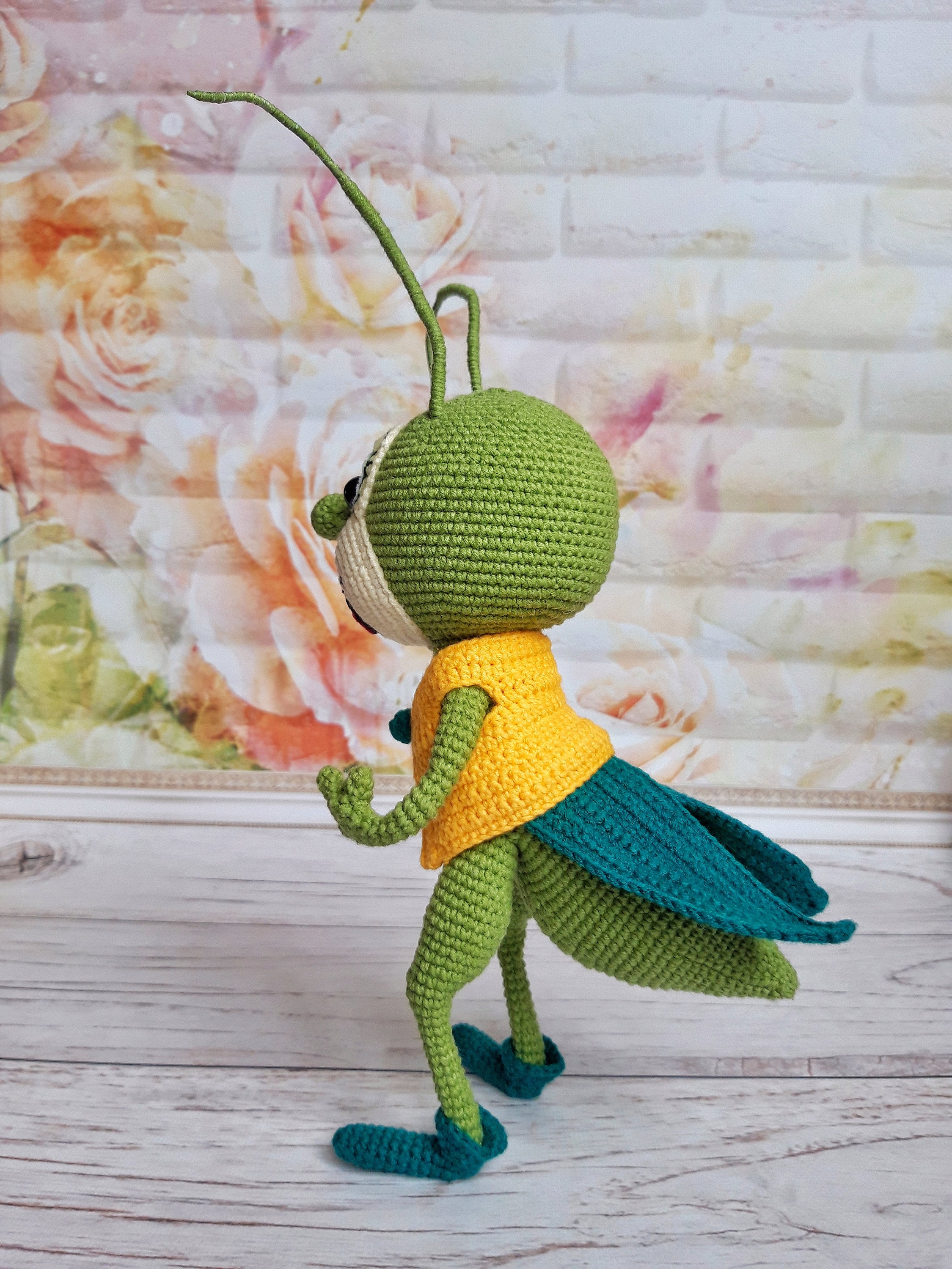 Crochet Grasshopper Amigurumi Pattern: Easy Insect Toy (PDF Tutorial ...