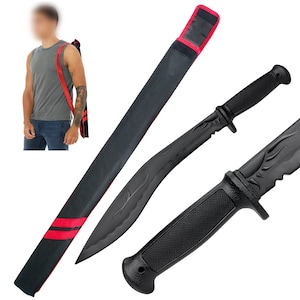 Black Kukri Knife Polypropylene Sword Martial Arts Escrima Kali Arnis ...