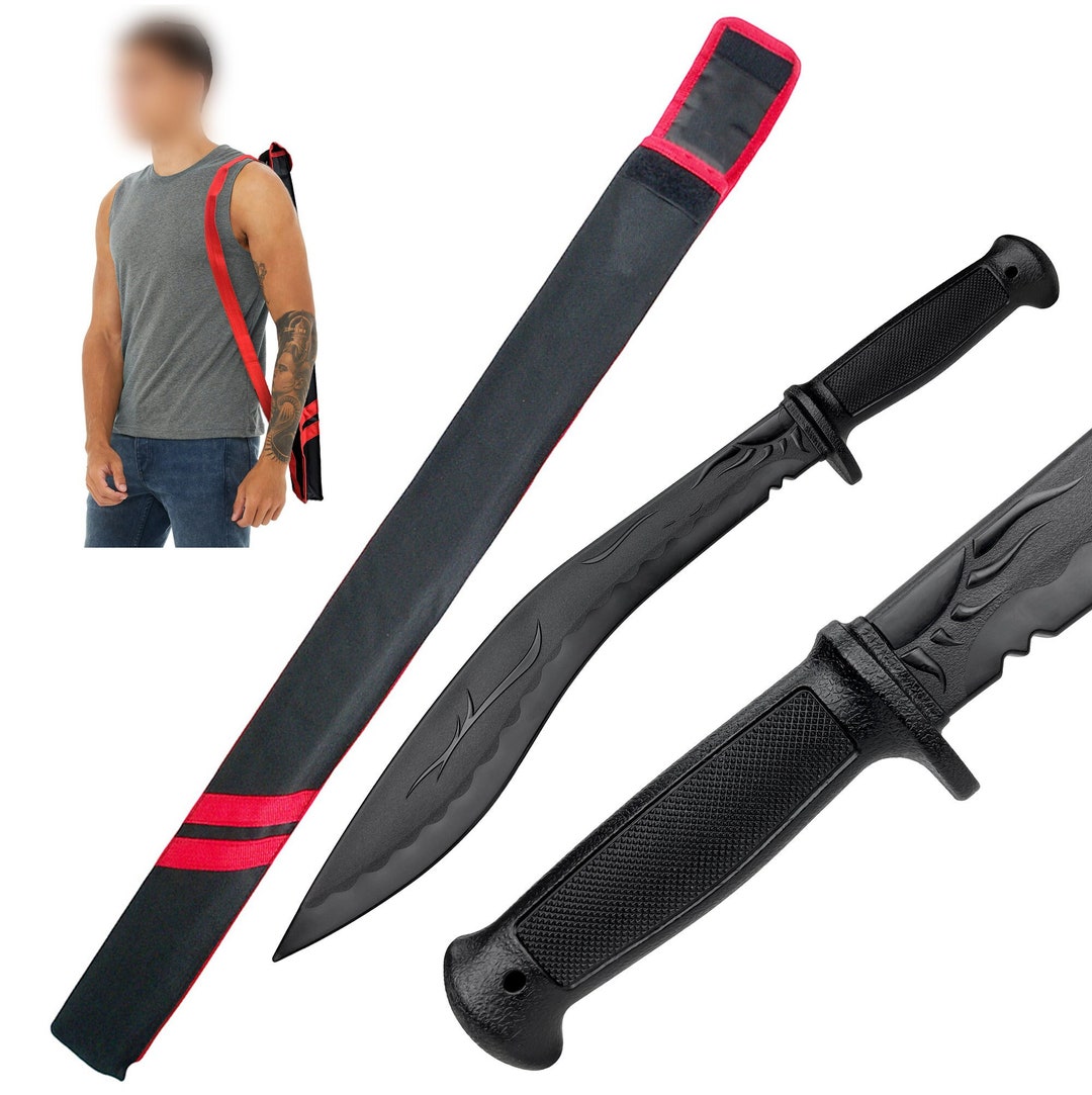 Black Kukri Knife Polypropylene Sword Martial Arts Escrima Kali Arnis ...