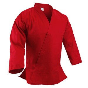 Red Karate Uniforms Gi, Martial Arts Lightweight Open Top Karate Kimono ...