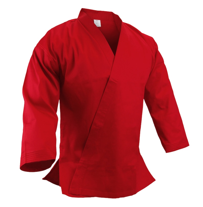Red Karate Uniforms Gi, Martial Arts Lightweight Open Top Karate Kimono ...