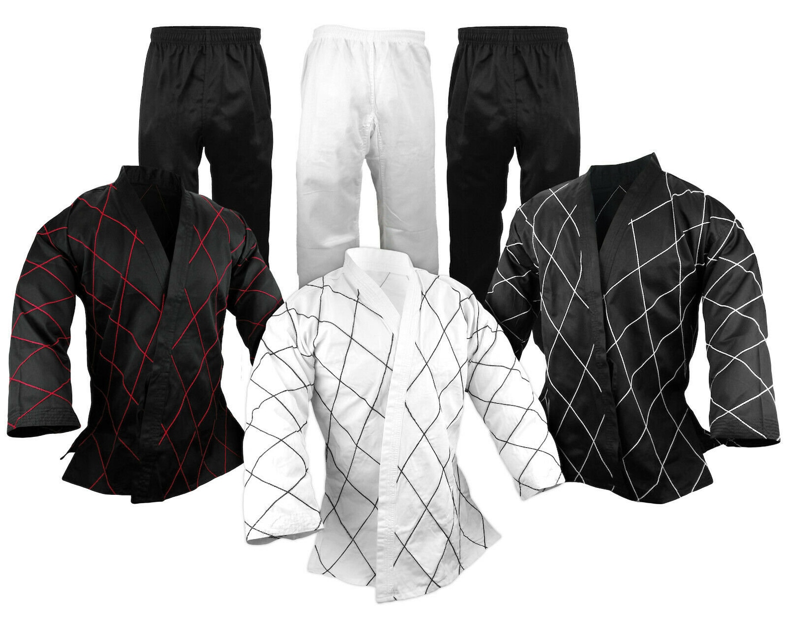 Hapkido Gi Uniform Set, Korean Martial Arts Medium Weight, Diamond Stitch Black White Red - Etsy