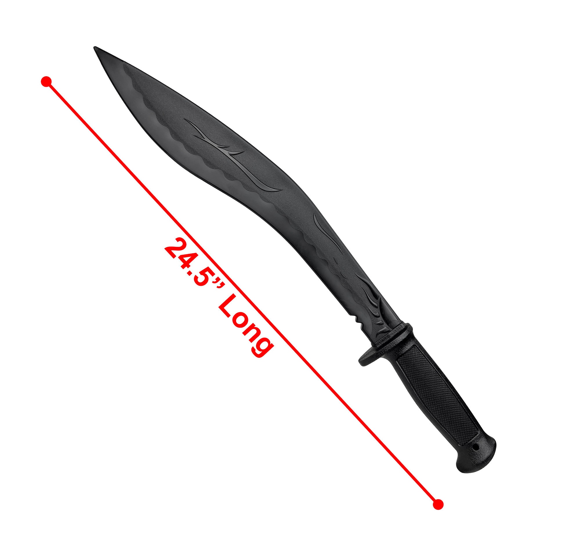 Black Kukri Knife Polypropylene Sword Martial Arts Escrima Kali Arnis ...